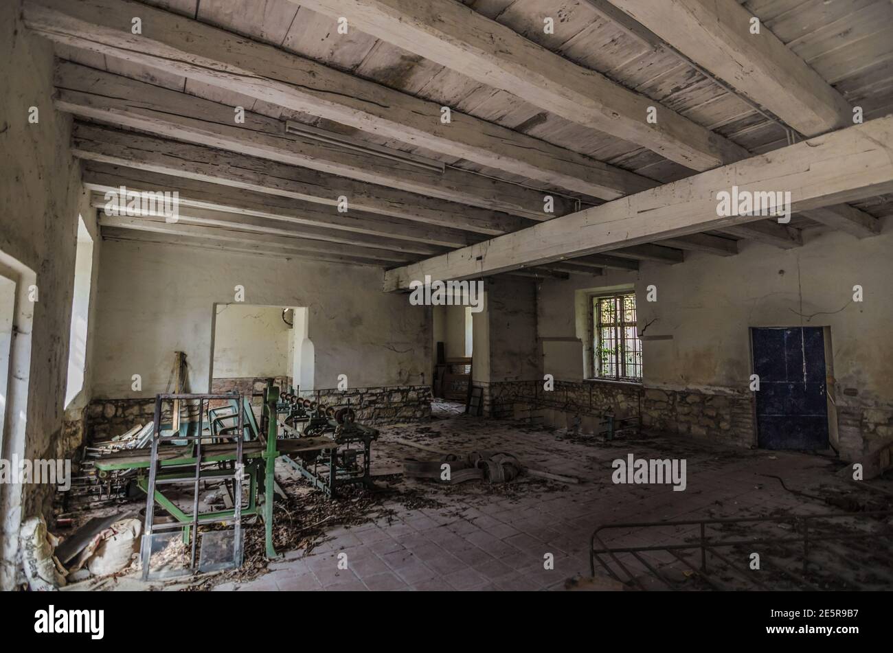old machine room in a factory Stock Photo - Alamy