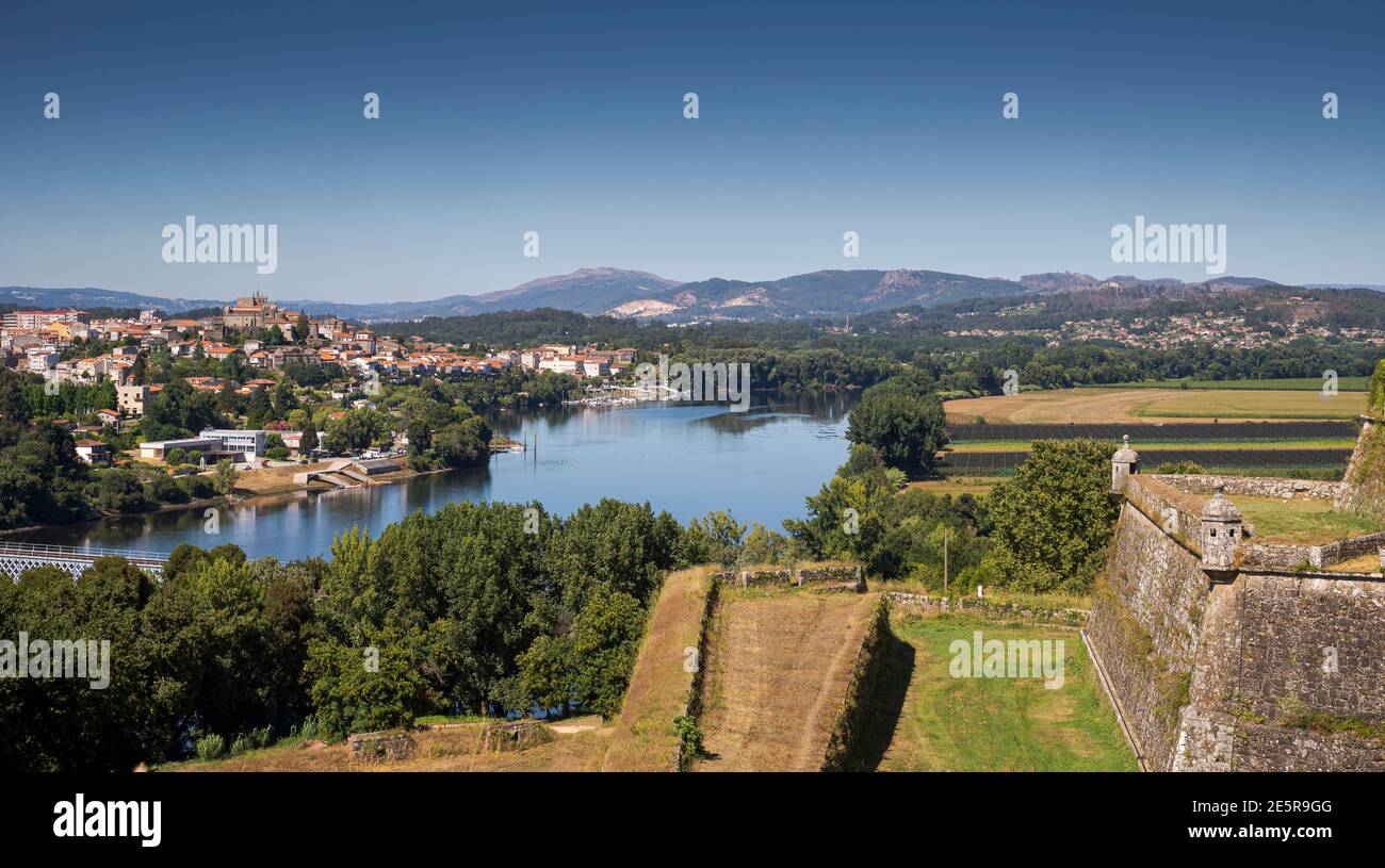 Views of the River Minho from the Fortress of Valenca do Minho ...