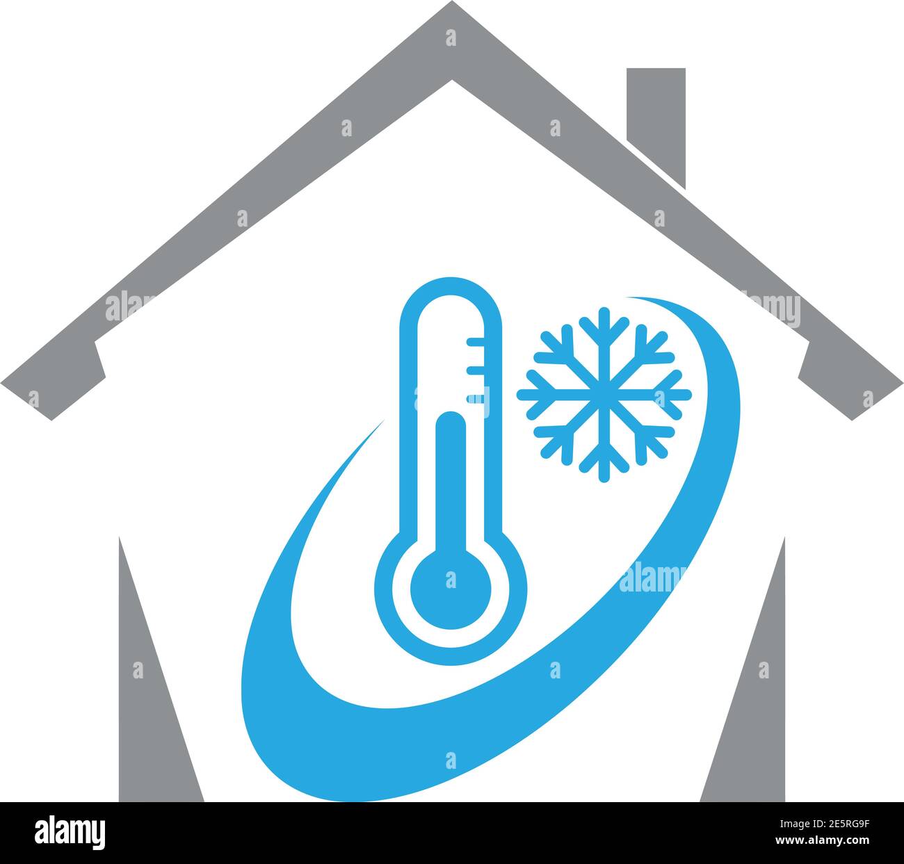 House, thermometer, snowflake, temperature, climate, logo Stock Vector ...