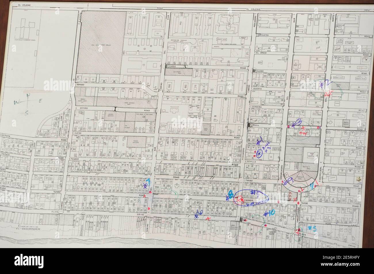 Santa barbara map hi-res stock photography and images - Alamy