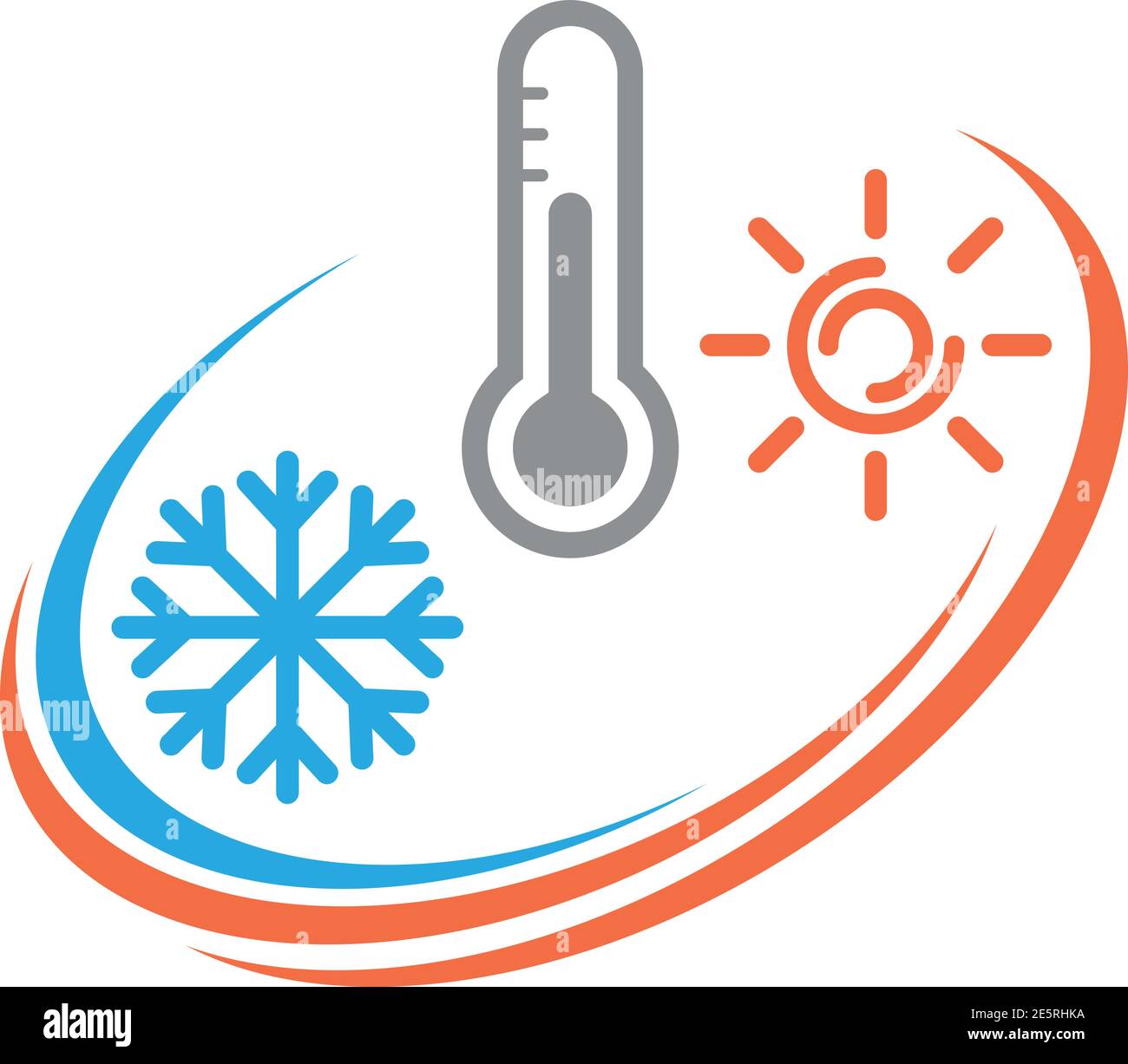 Thermometer, snowflake, sun, temperature, climate, logo Stock Vector ...