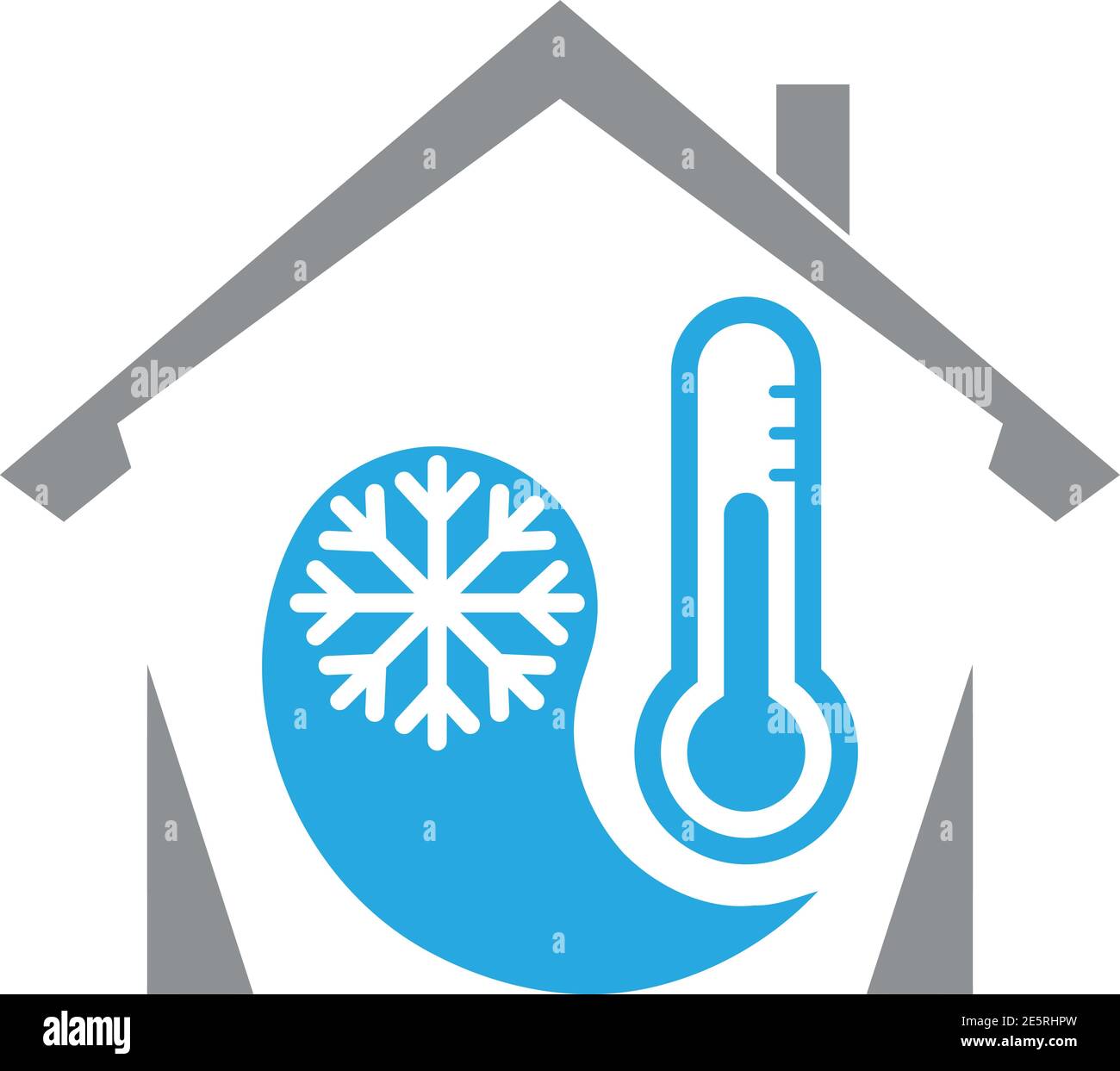 House, thermometer, snowflake, temperature, climate, logo Stock Vector ...