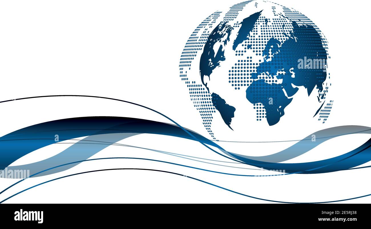 Digital globe data waves binary hi-res stock photography and images - Alamy