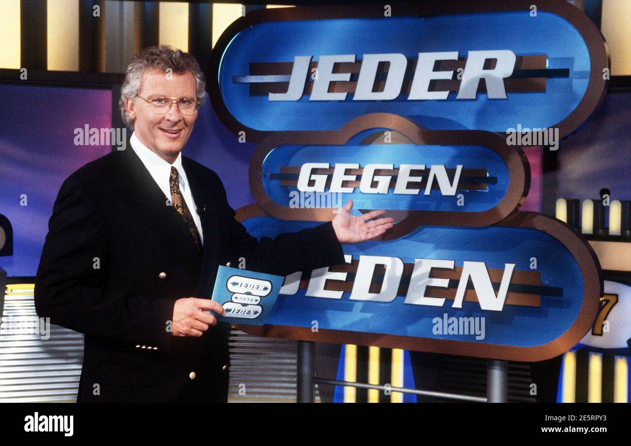 JEDER GEGEN JEDEN, SAT1 TV Wissensquiz, 1996, moderiert von dem ...