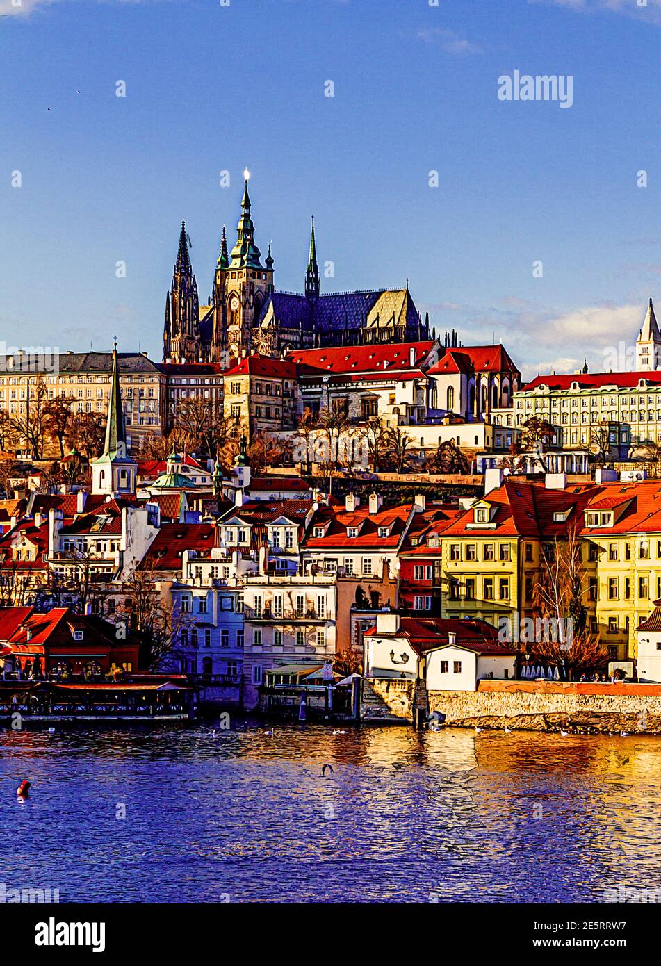 Prague castle illustration hi-res stock photography and images - Alamy