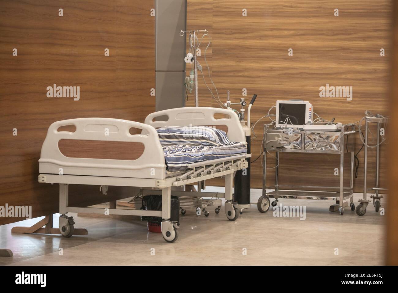 Isolation beds are readied for potential COVID-19 patients at ...