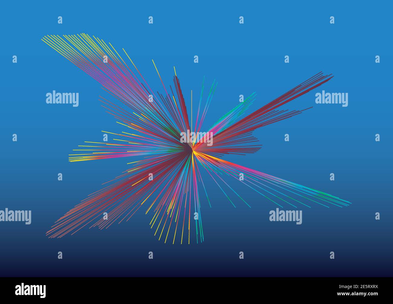 Fireworks on a gradient background Vector illustration for design Stock ...