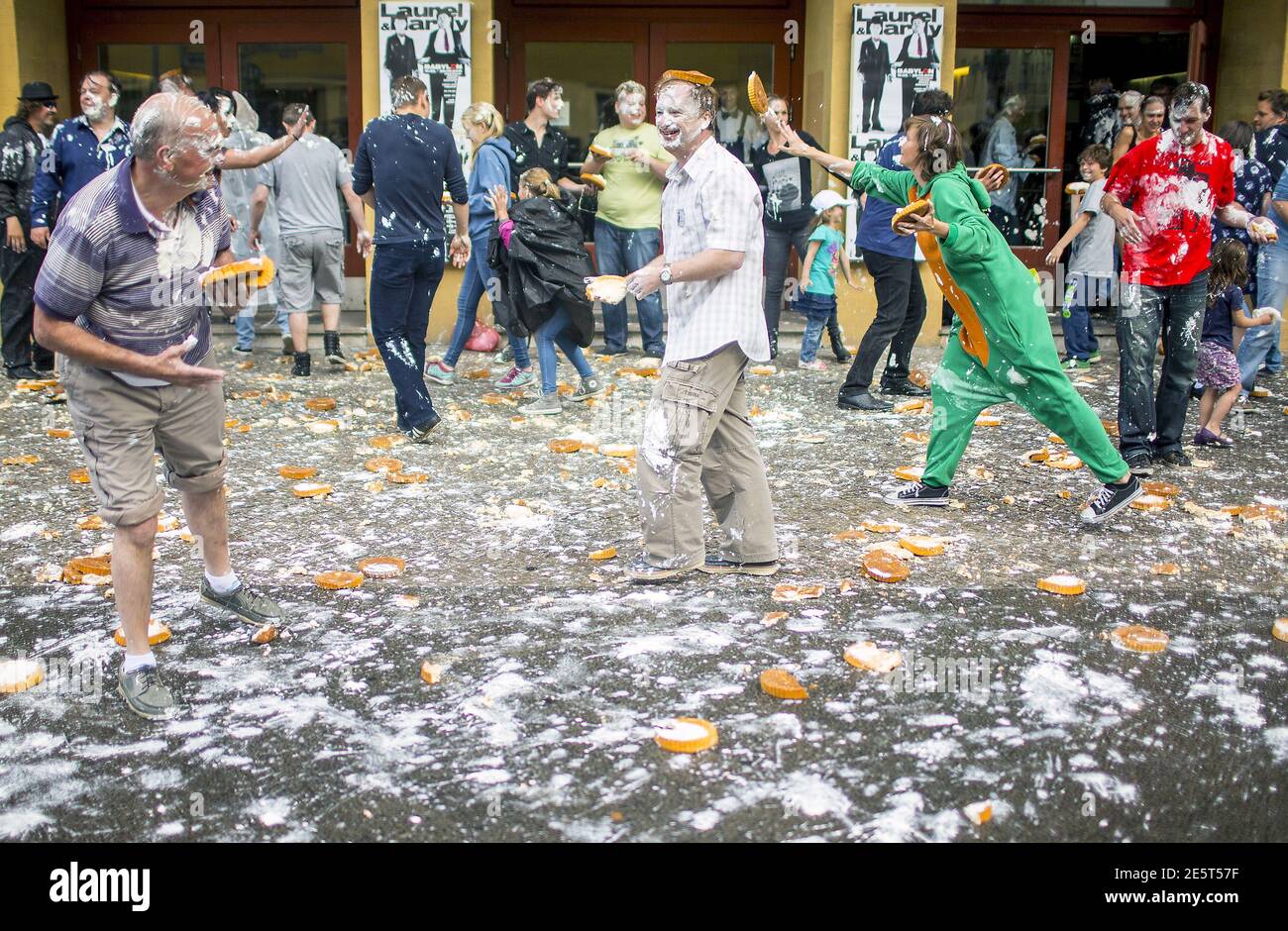 Pie Fight High Resolution Stock Photography and Images - Alamy