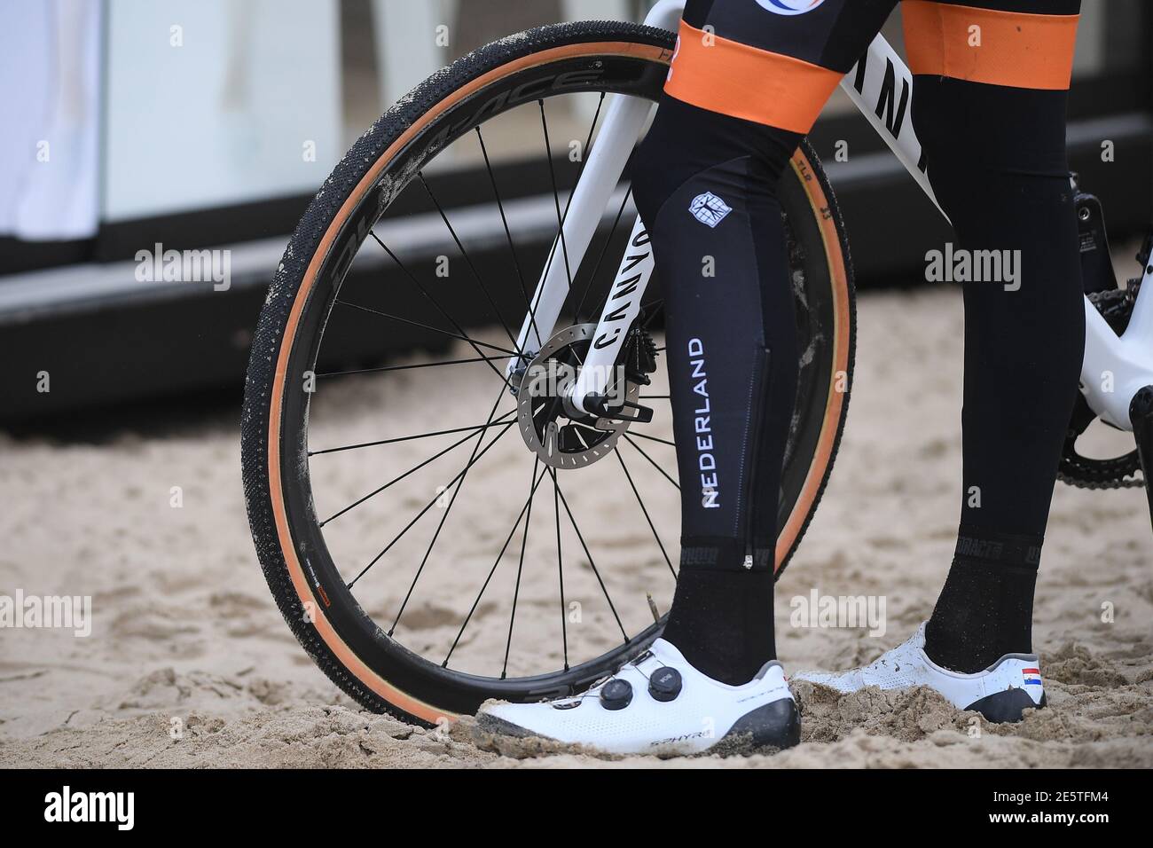 Illustration picture shows the bike of Dutch Mathieu Van Der Poel ...