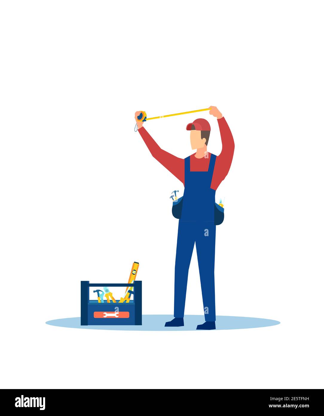 Male handyman in uniform Cut Out Stock Images & Pictures - Alamy