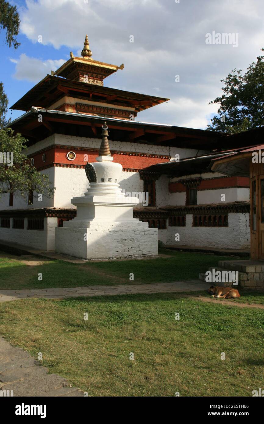 buddhist temple in paro (bhutan Stock Photo - Alamy