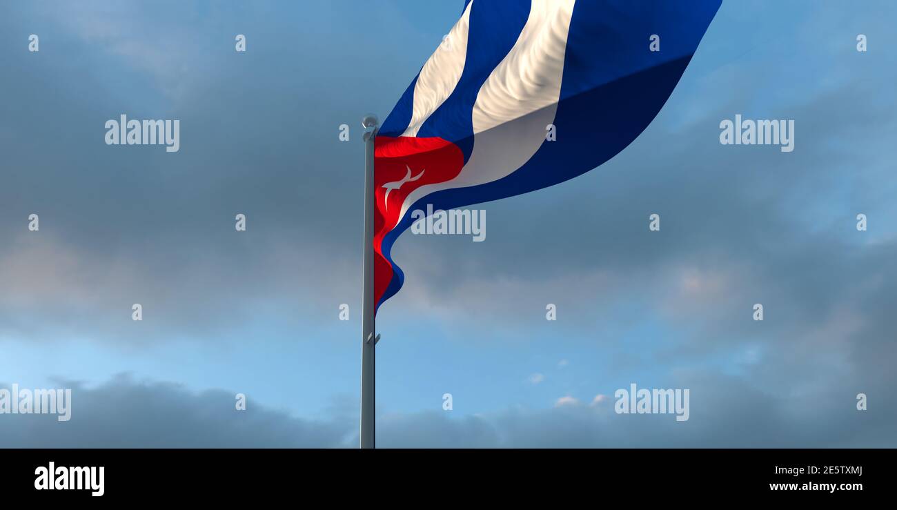 Cuba flag 3d realistic waving hi-res stock photography and images - Alamy
