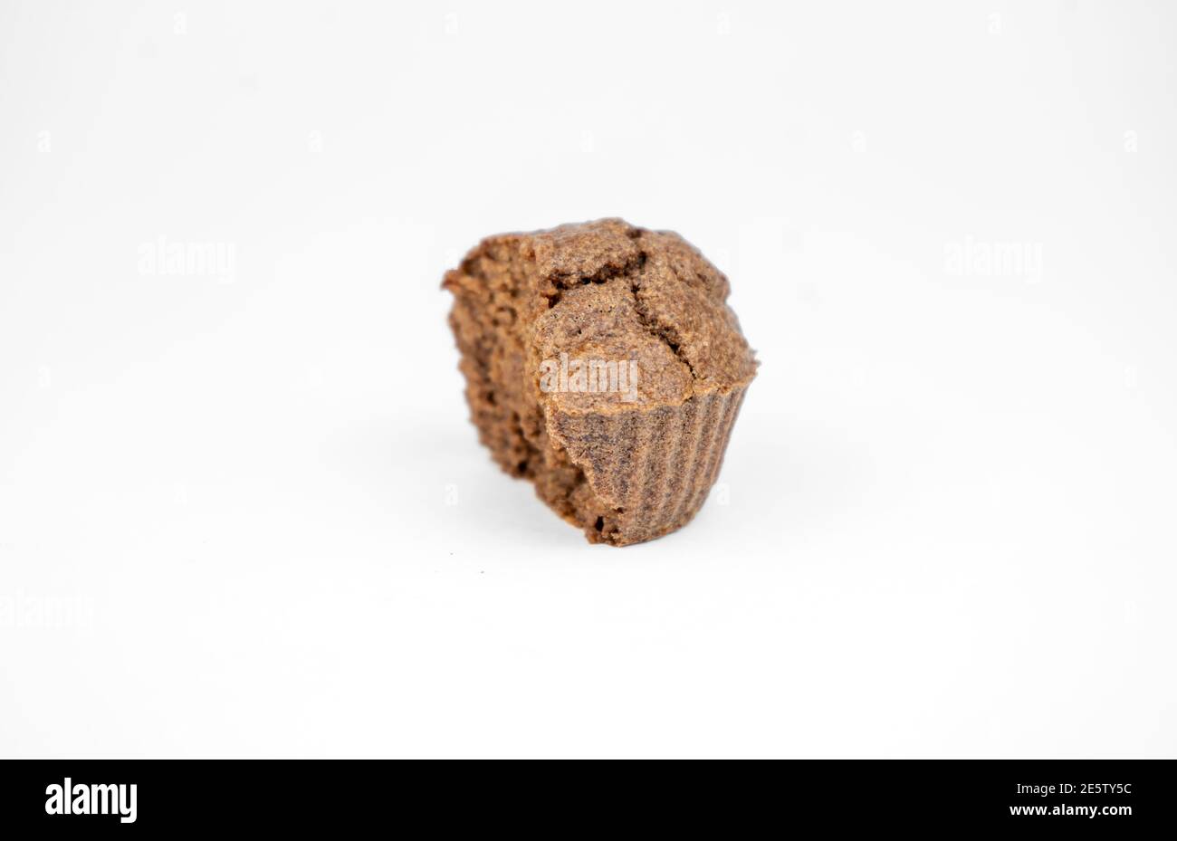 Homemade chocolate brown muffins isolated on white background Stock ...