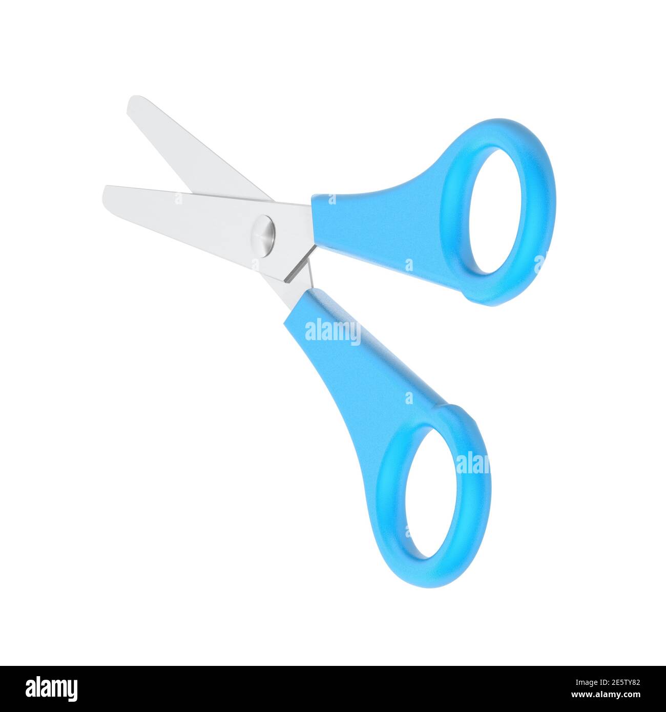 Blue scissors isolated on white background. Open. 3d illustration Stock ...