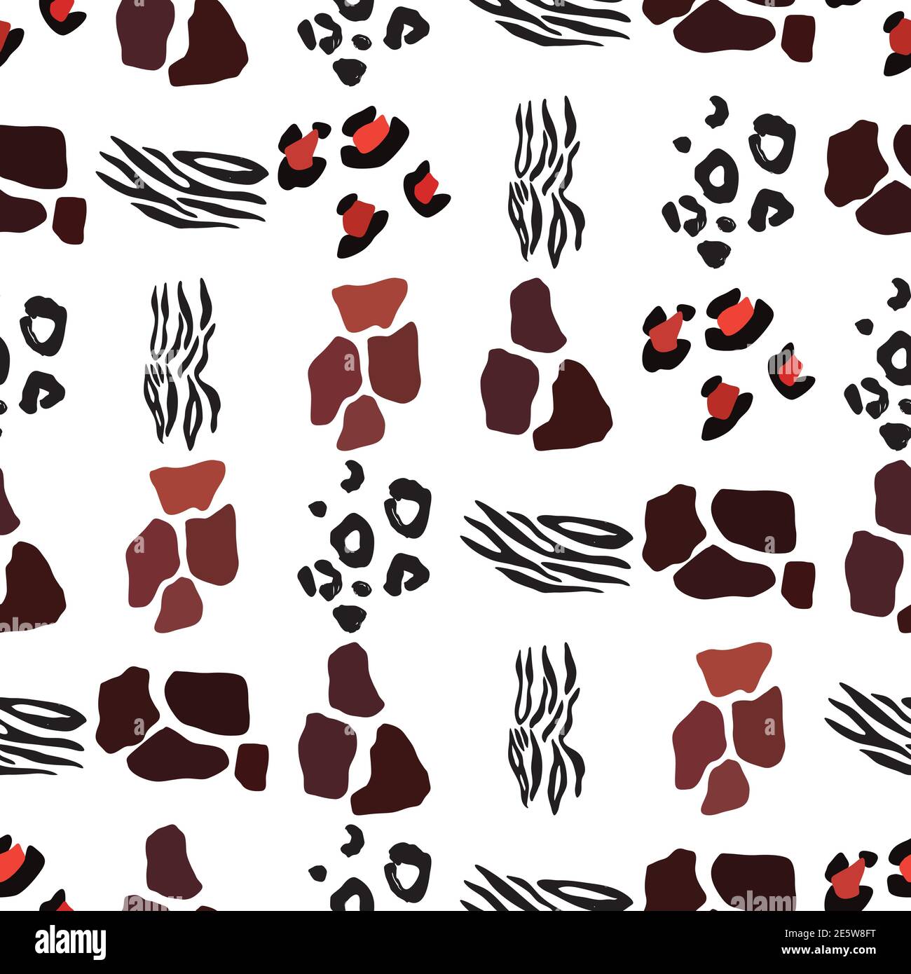 Animal mix print vector seamless pattern. Abstract background Stock ...