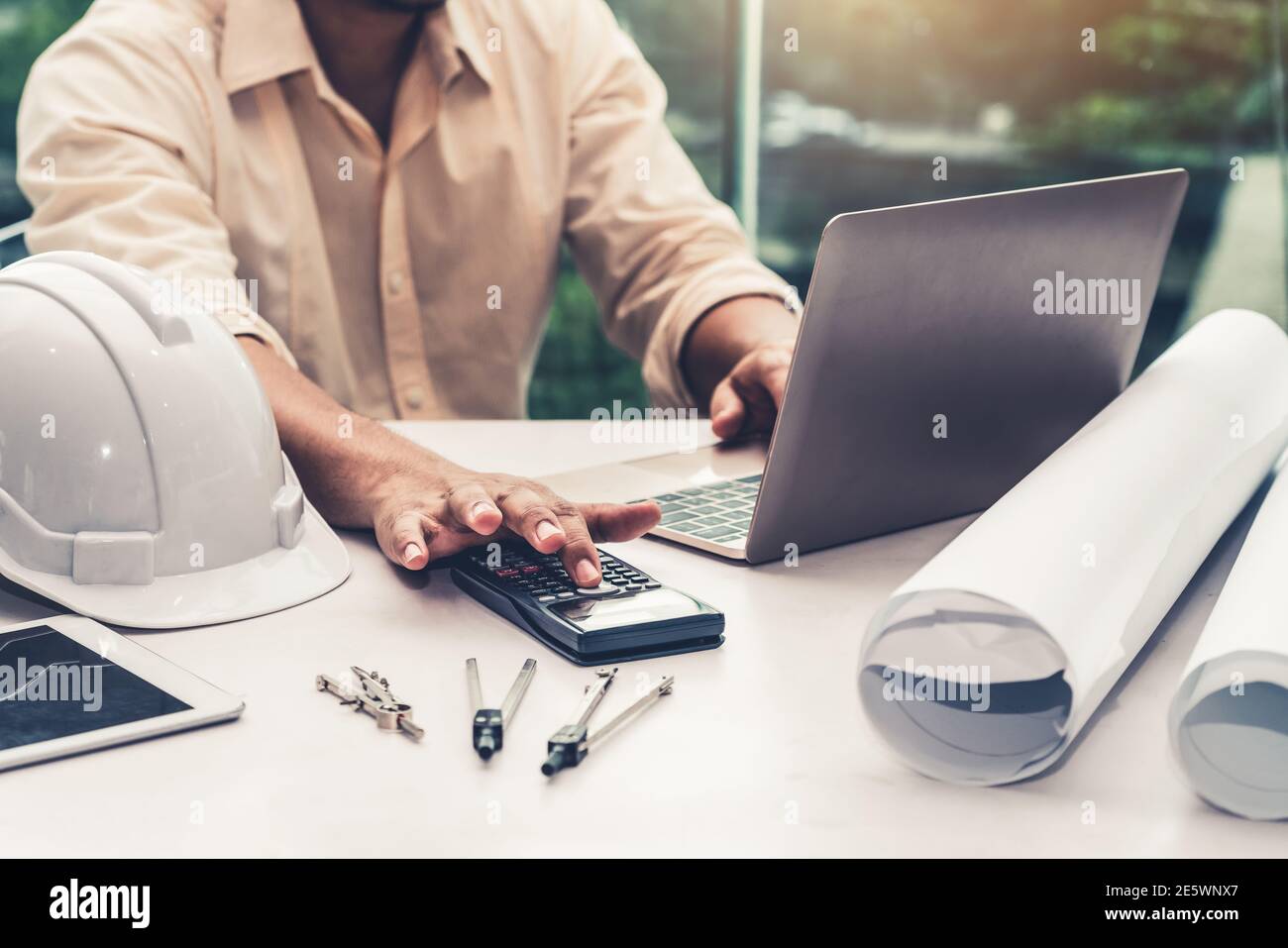 Civil engineer desk hi-res stock photography and images - Alamy