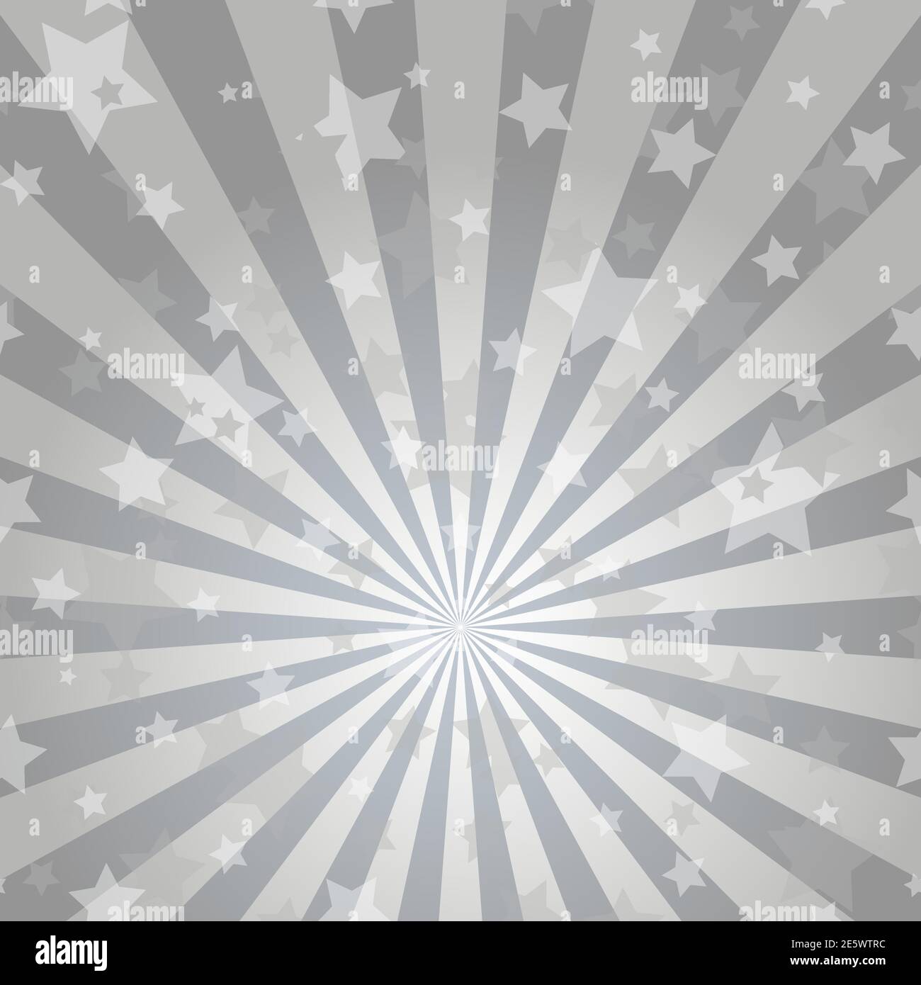 Sunlight spiral horizontal background. Silver grey color burst ...
