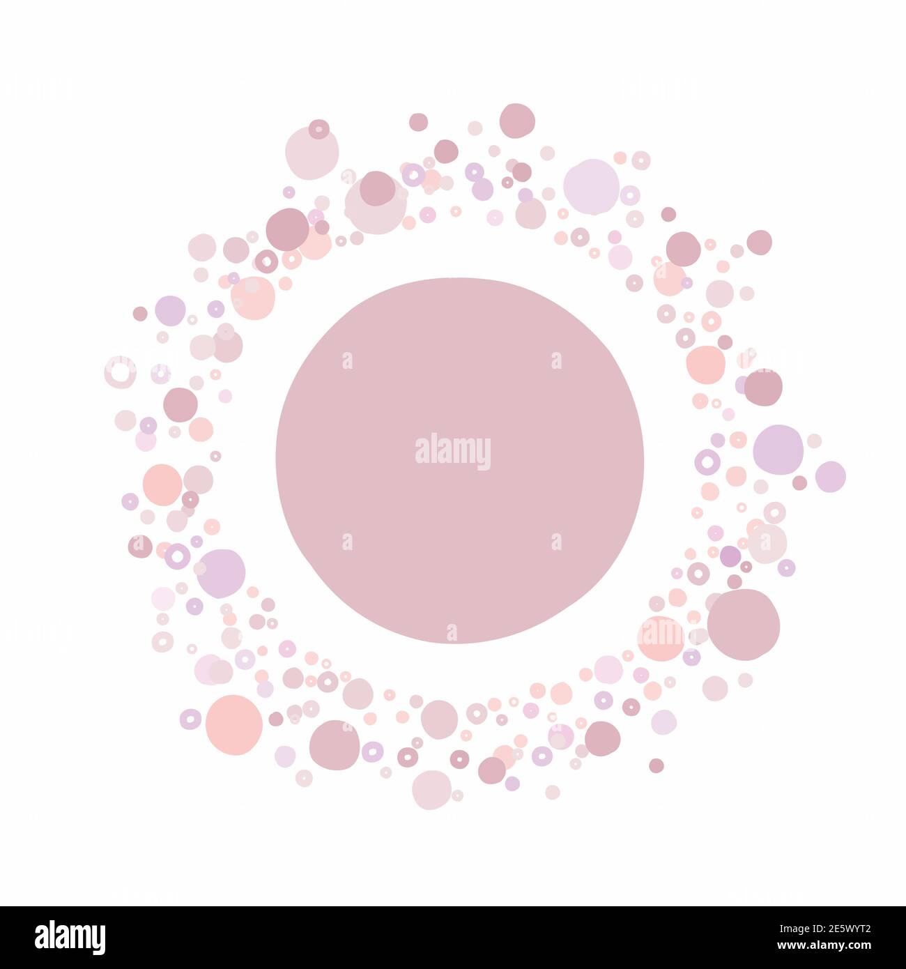 Cute Bubble round frame for text. Colorful Vector Illustration for ...