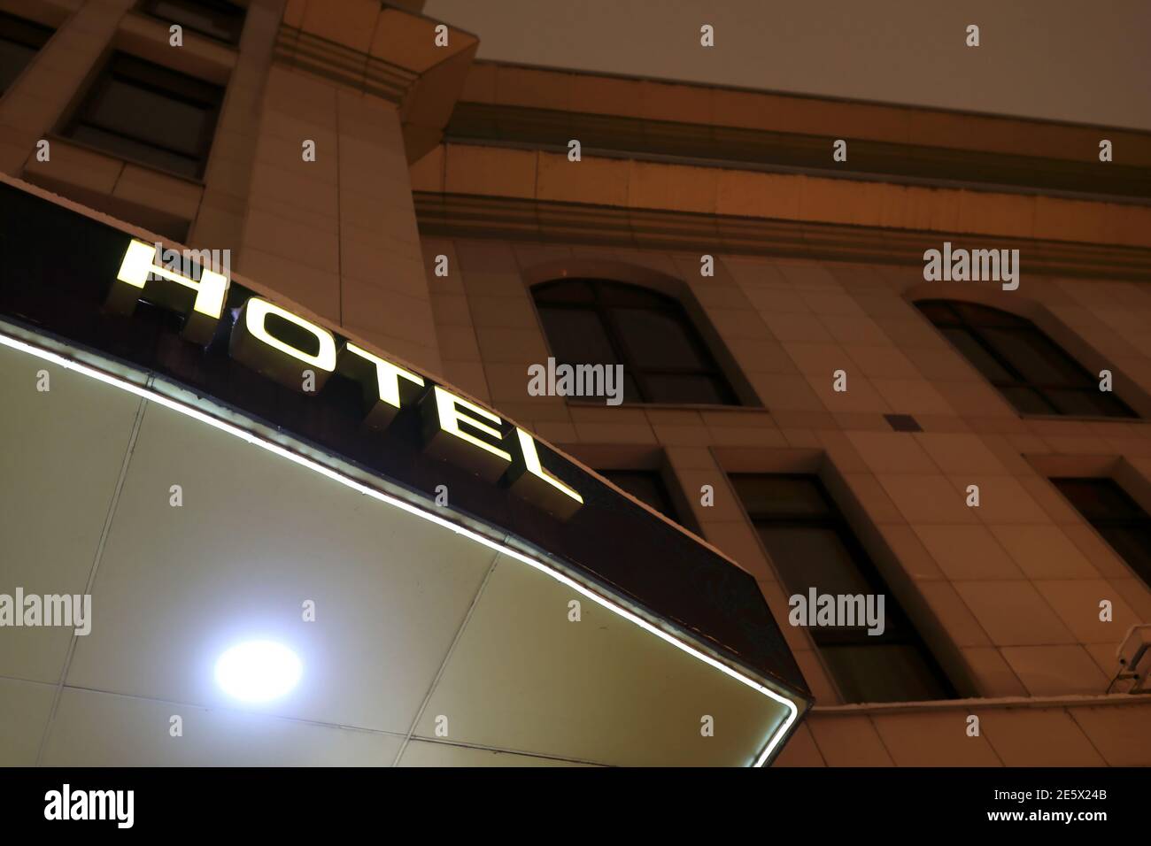 Illuminated Advertisement Signboard High Resolution Stock Photography ...