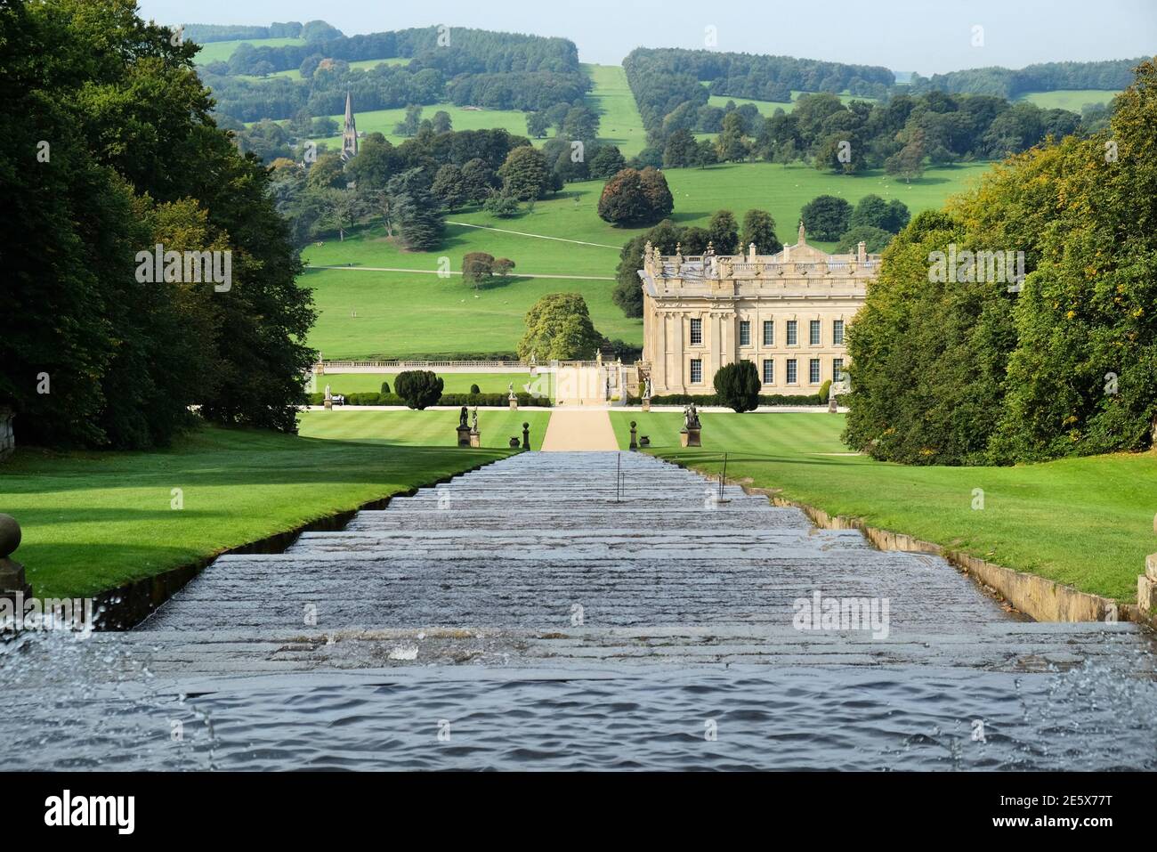 Chatsworth cascade hi-res stock photography and images - Alamy
