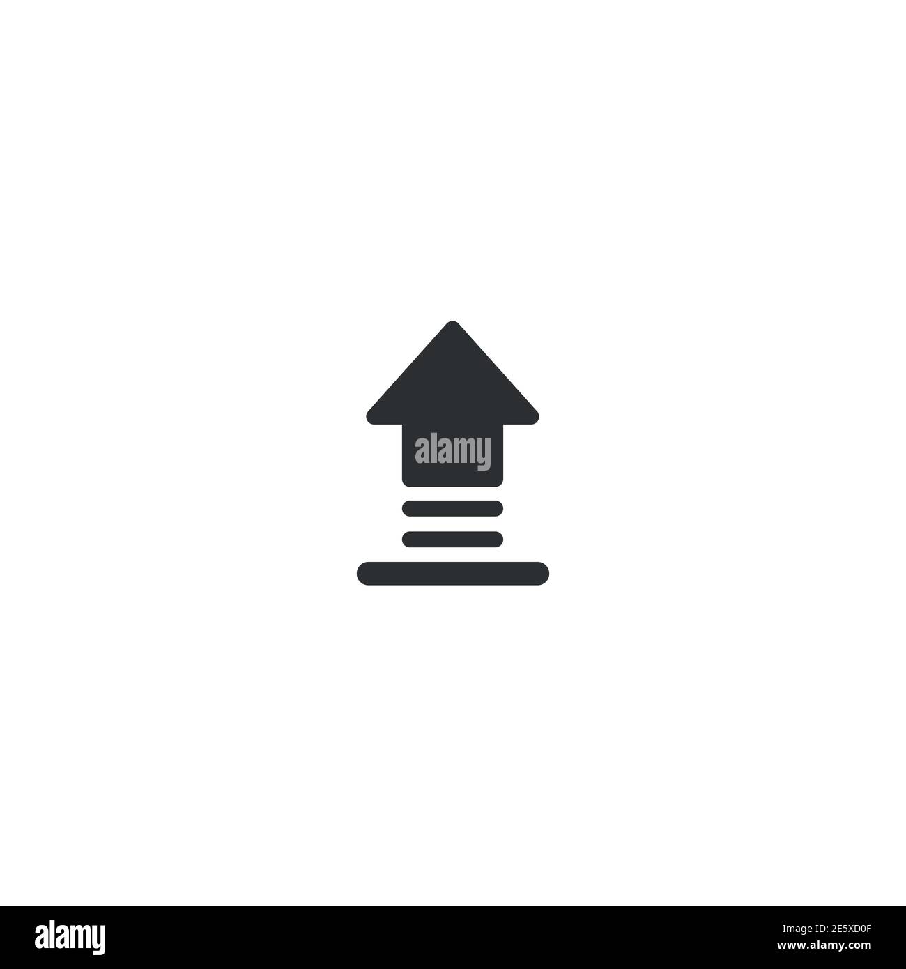 Black arrow up icon. Isolated on white. Upload icon. Upgrade sign ...