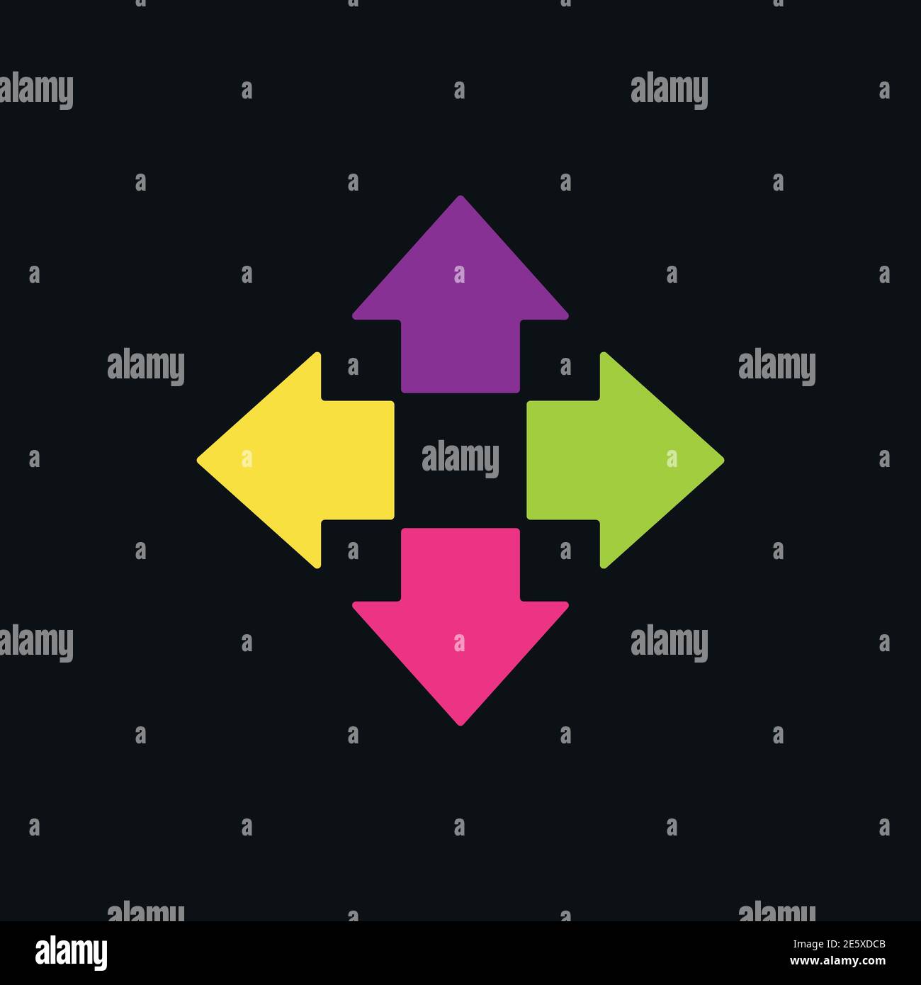 four colorful arrows point out from the center. Expand Arrows icon ...