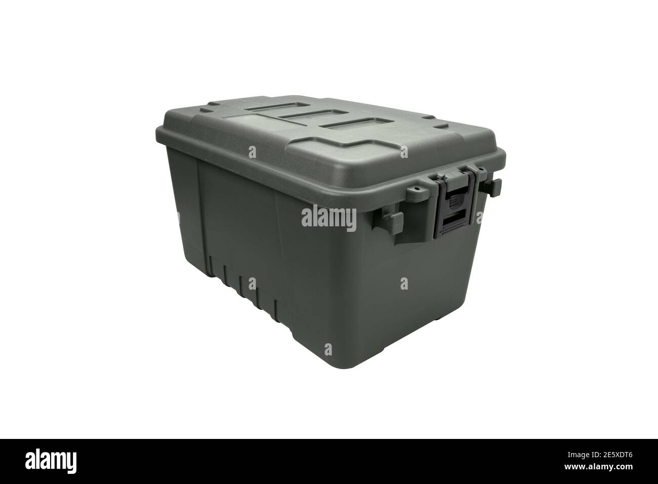 Plastic box with locks isolate on a white background. A container for ...