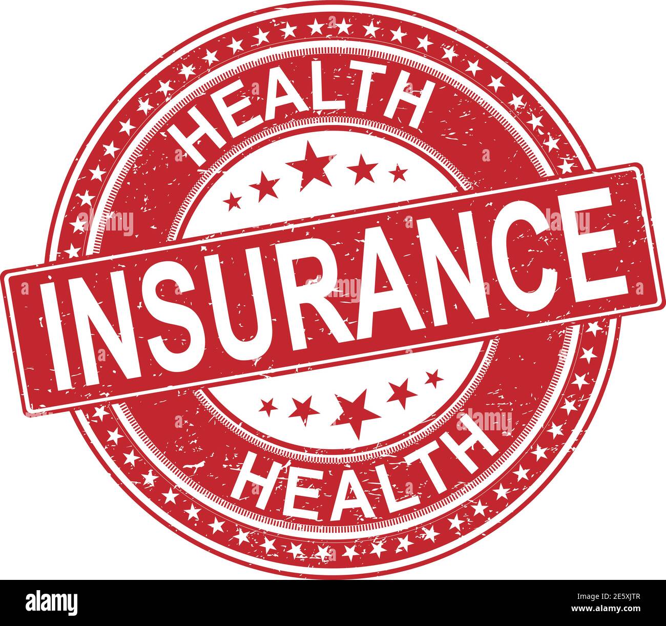 red Health insurance grunge rubber stamp on white background, vector ...