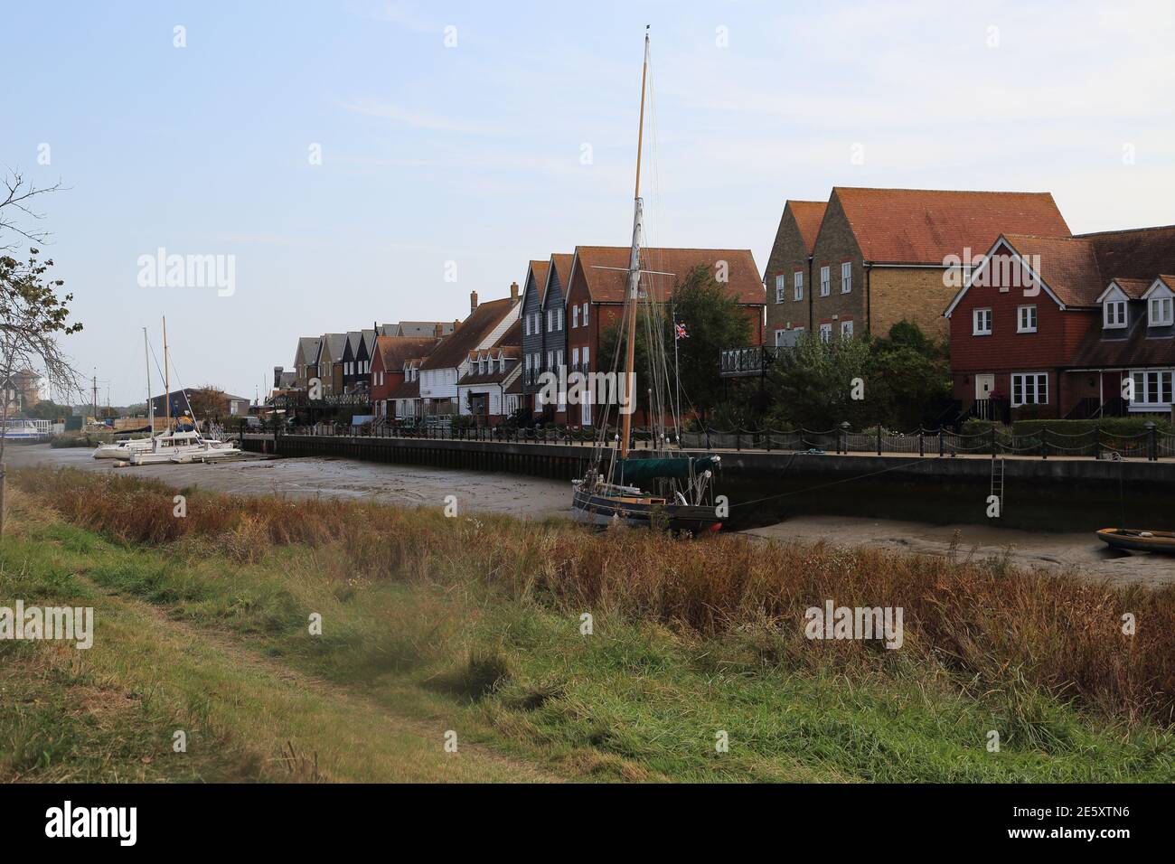 View across Faversham Creek from Standard Quay, Faversham, Kent ...