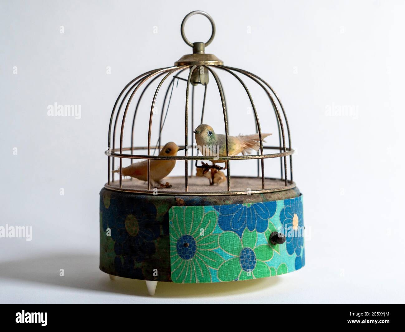Vintage automaton musical bird cage Stock Photo - Alamy