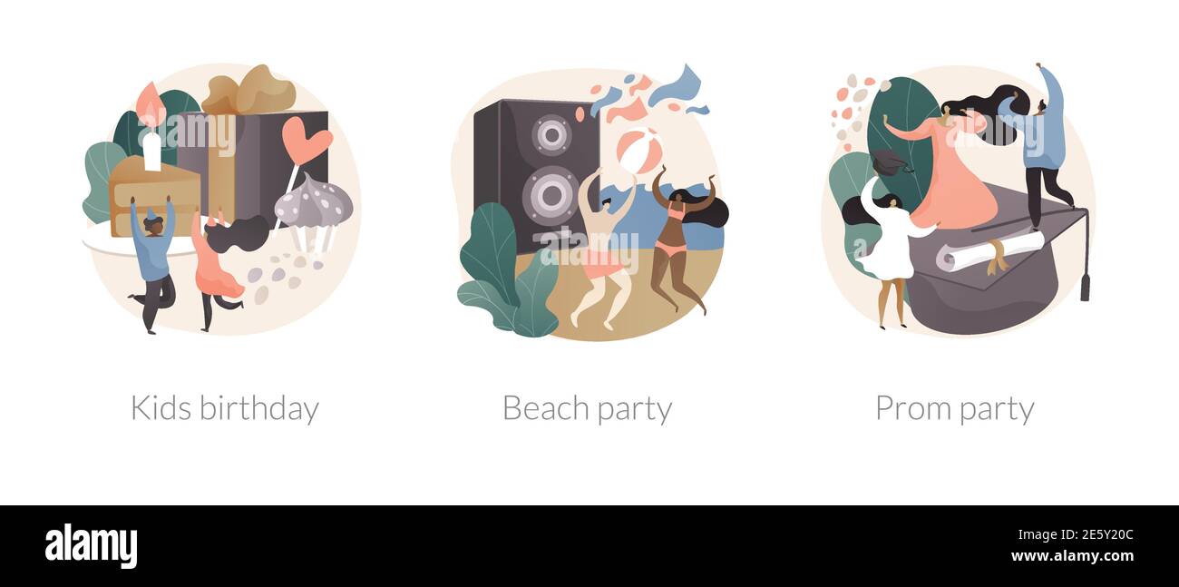 Party celebration abstract concept vector illustrations Stock Vector ...