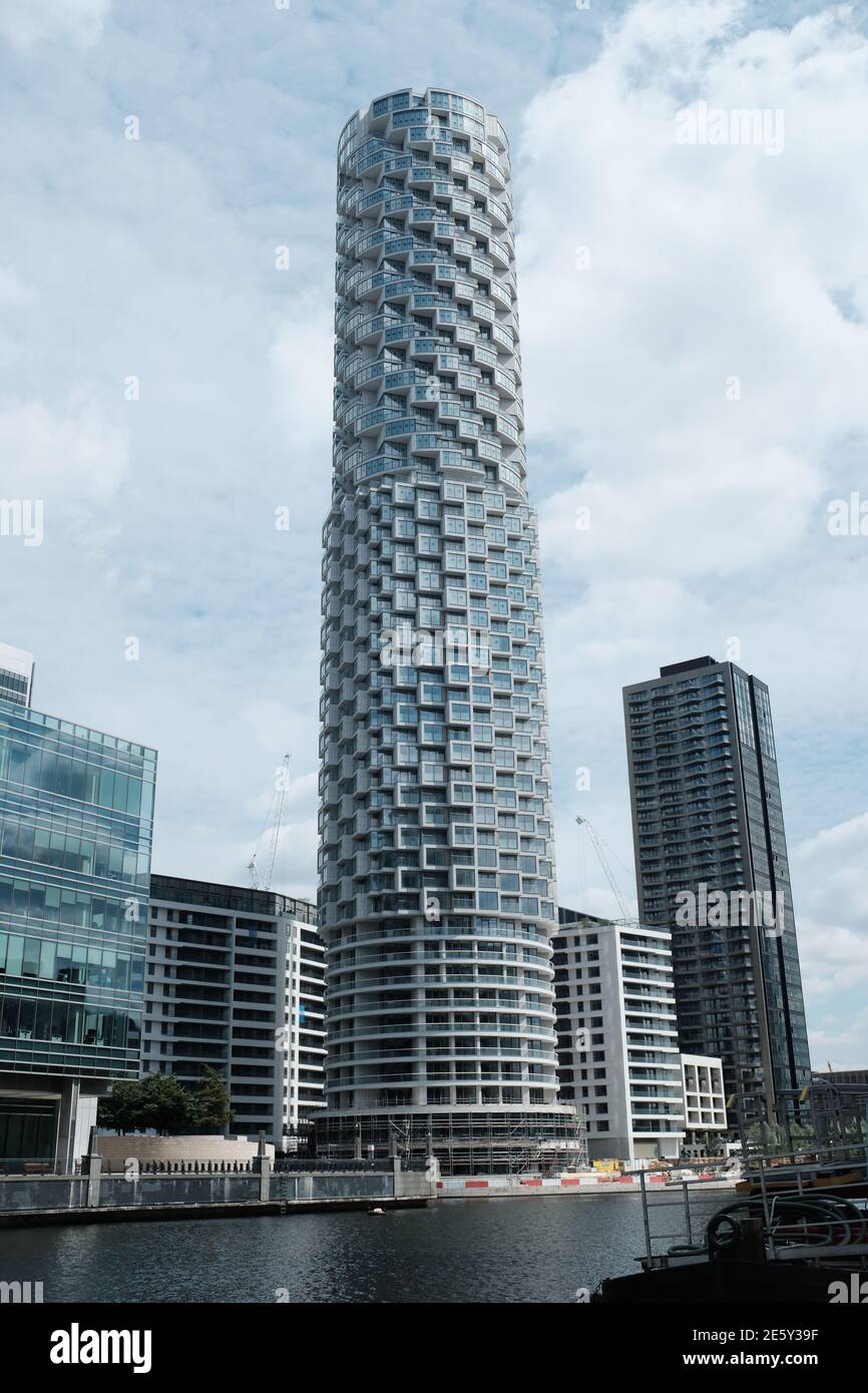 LONDON - 22ND JULY 2020: A view of the new 58 story residential tower ...