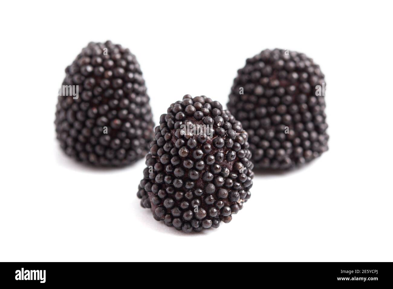 Blackberry Gummy Candies Isolated on a White Background Stock Photo - Alamy