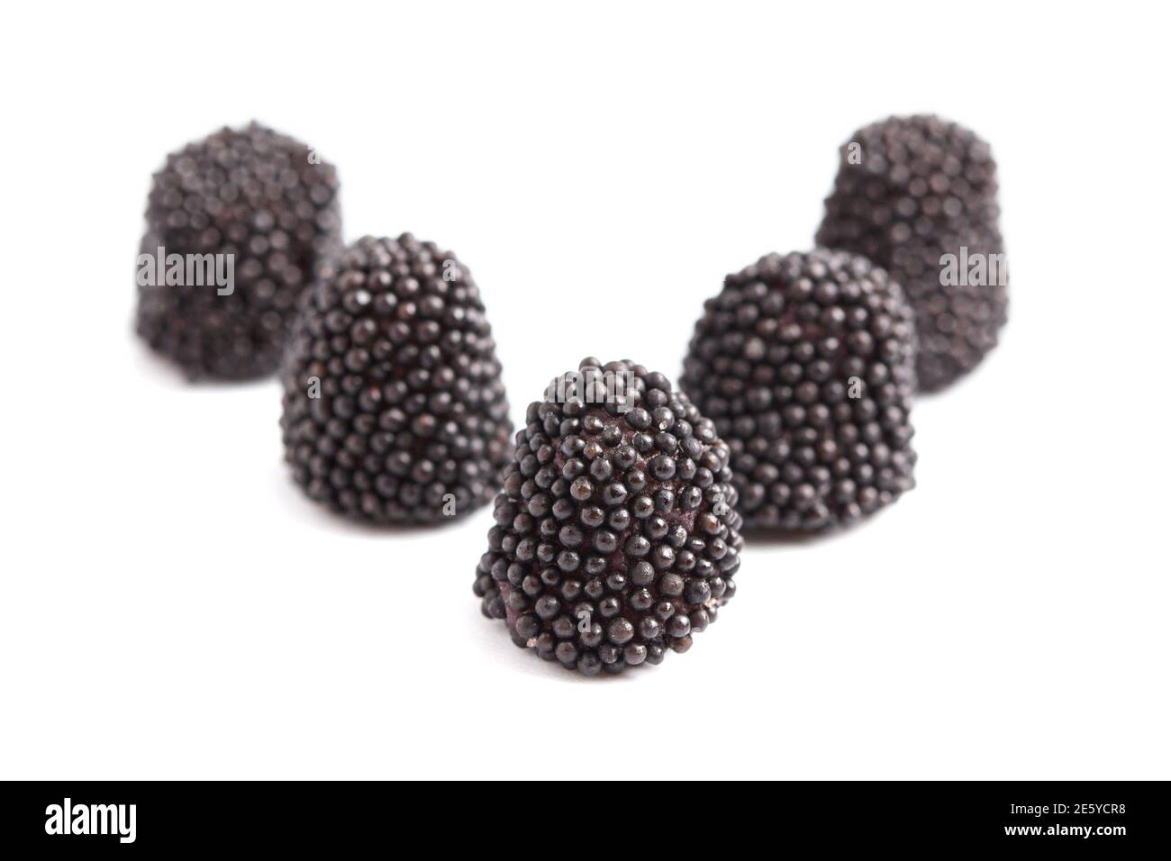 Blackberry Gummy Candies Isolated on a White Background Stock Photo - Alamy