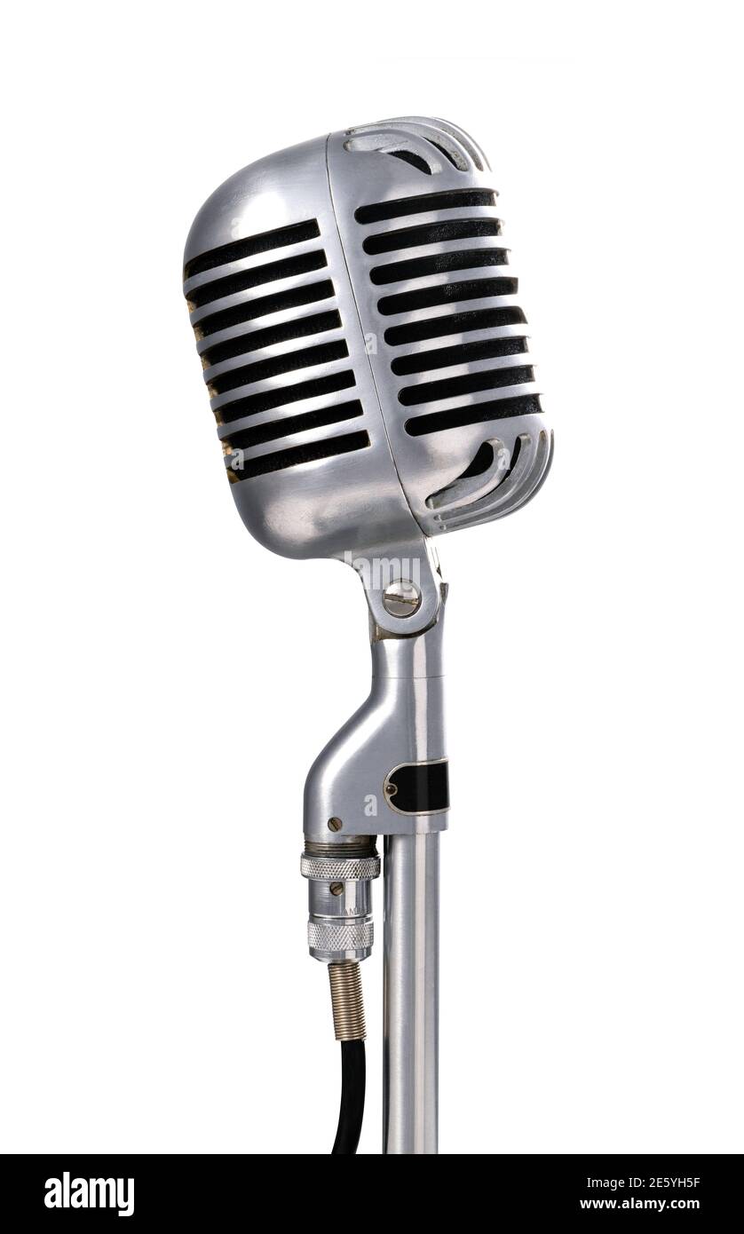 Classic vintage microphone Stock Photo - Alamy
