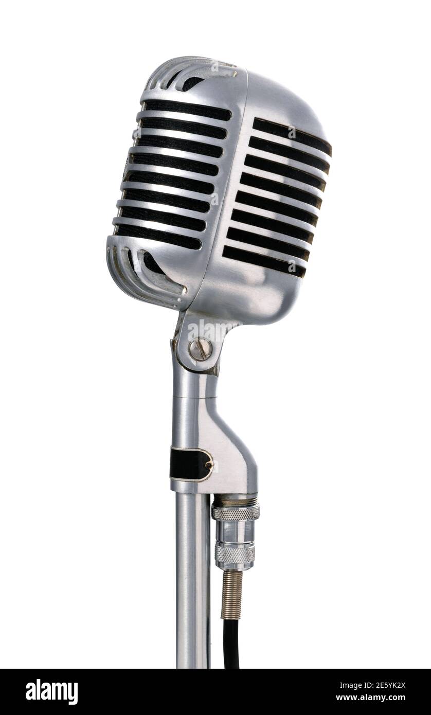 Classic vintage microphone Stock Photo - Alamy
