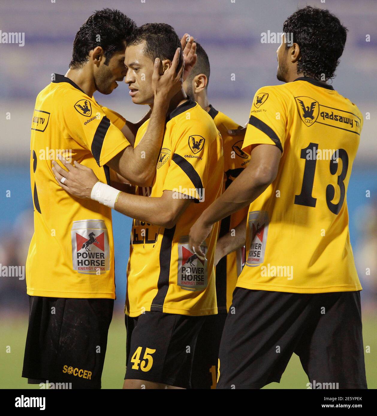 Al Kuwait Players Celebrate Goal High Resolution Stock Photography and ...