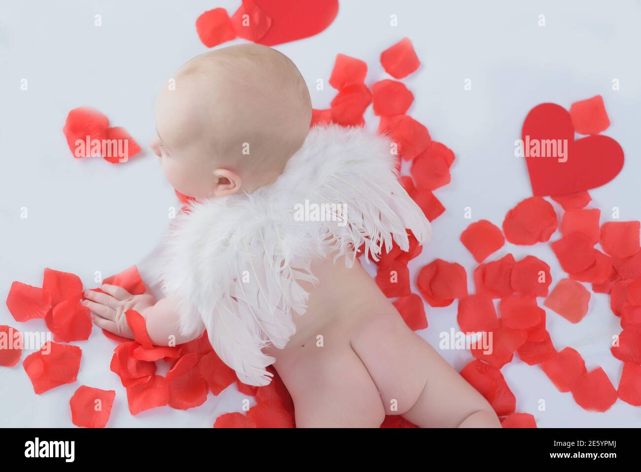 Baby angel face hi-res stock photography and images - Alamy