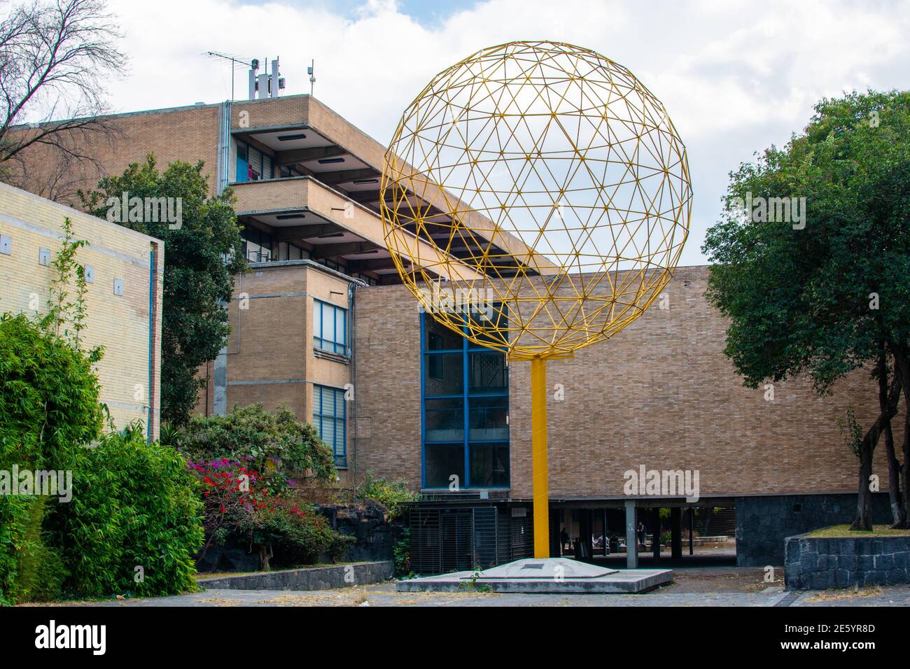 Spherical structure outside a building from Mexican college Stock Photo ...