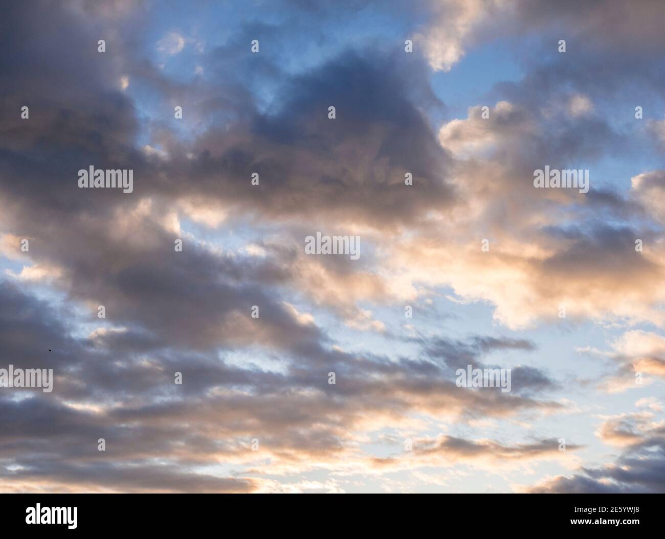 Cloudy sky, clouds in the evening sky, Bavaria, Germany, Europe Stock ...