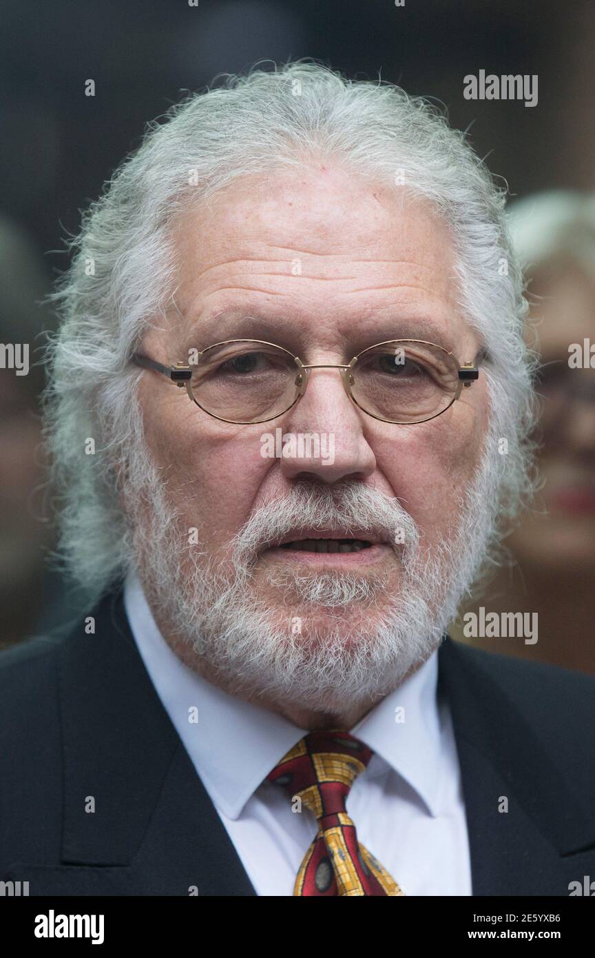 Dj dave lee travis leaves southwark crown court in london hi-res stock ...