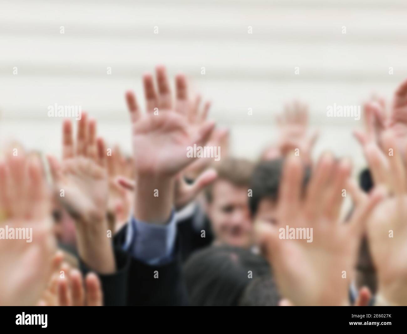 Women raising hands conference hi-res stock photography and images - Alamy