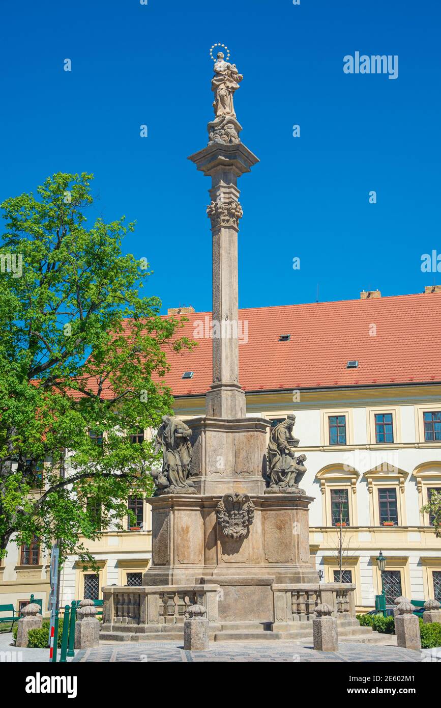 Marian Column or Holy Trinity at Hradcanske Square, a memorial and ...