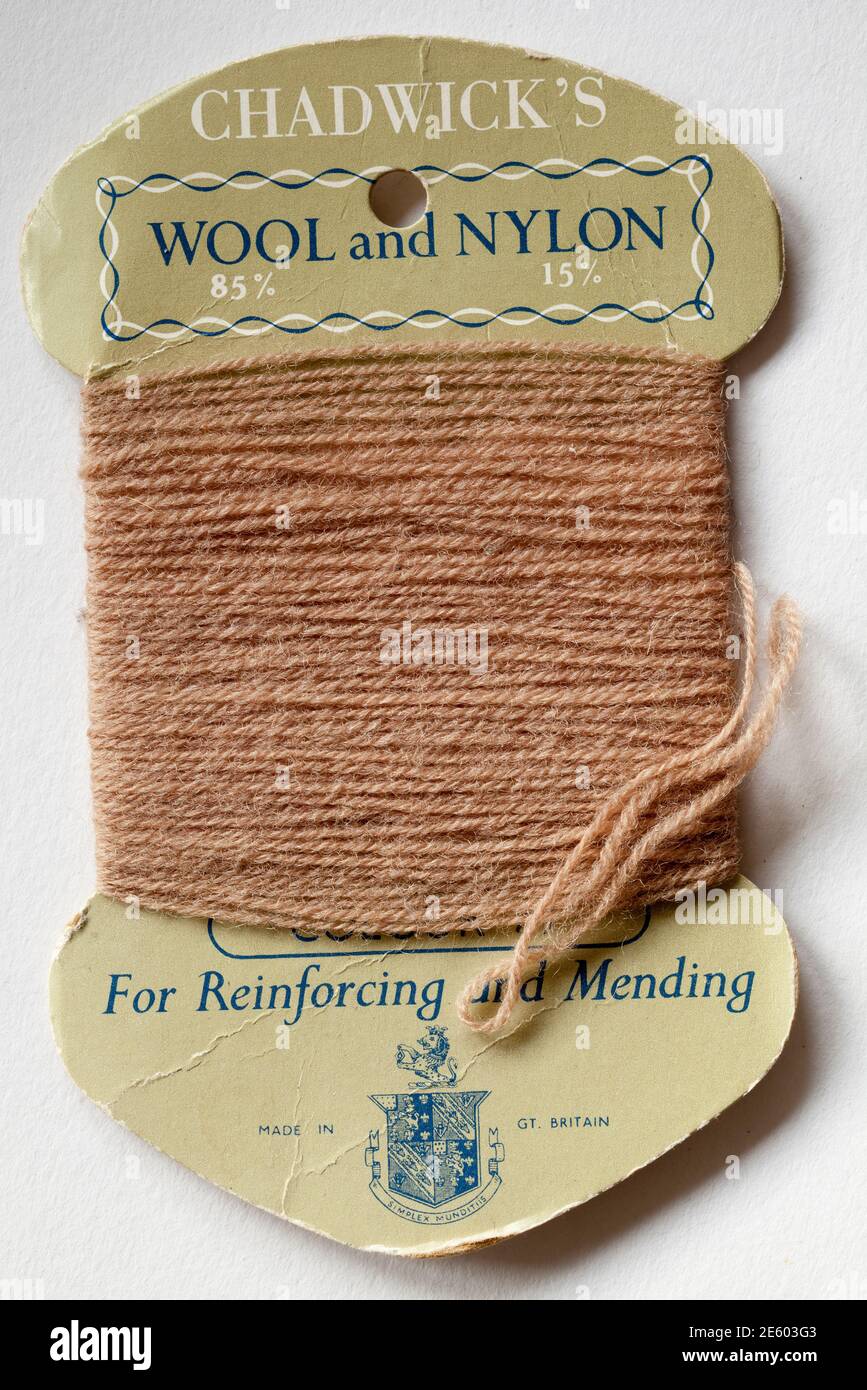 Vintage Chadwicks Darning or Sewing Thread Stock Photo - Alamy