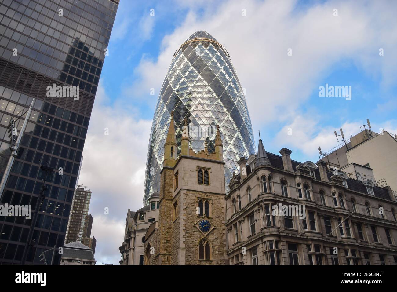 30 St Mary Axe, widely known as The Gherkin Building, City of London ...