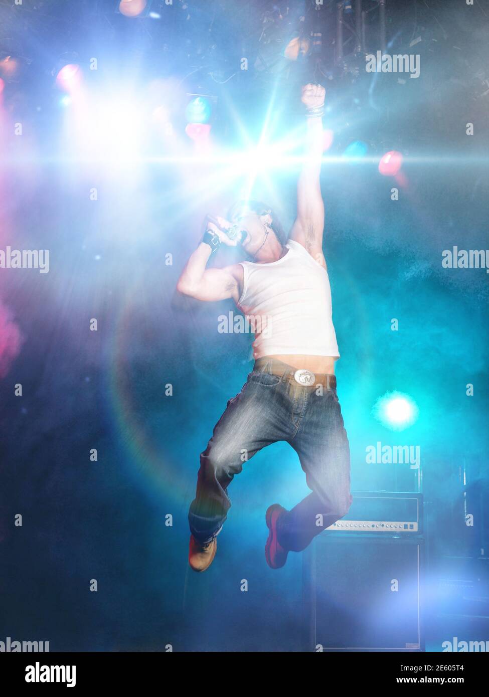 Teenager singing on stage talent show hi-res stock photography and ...