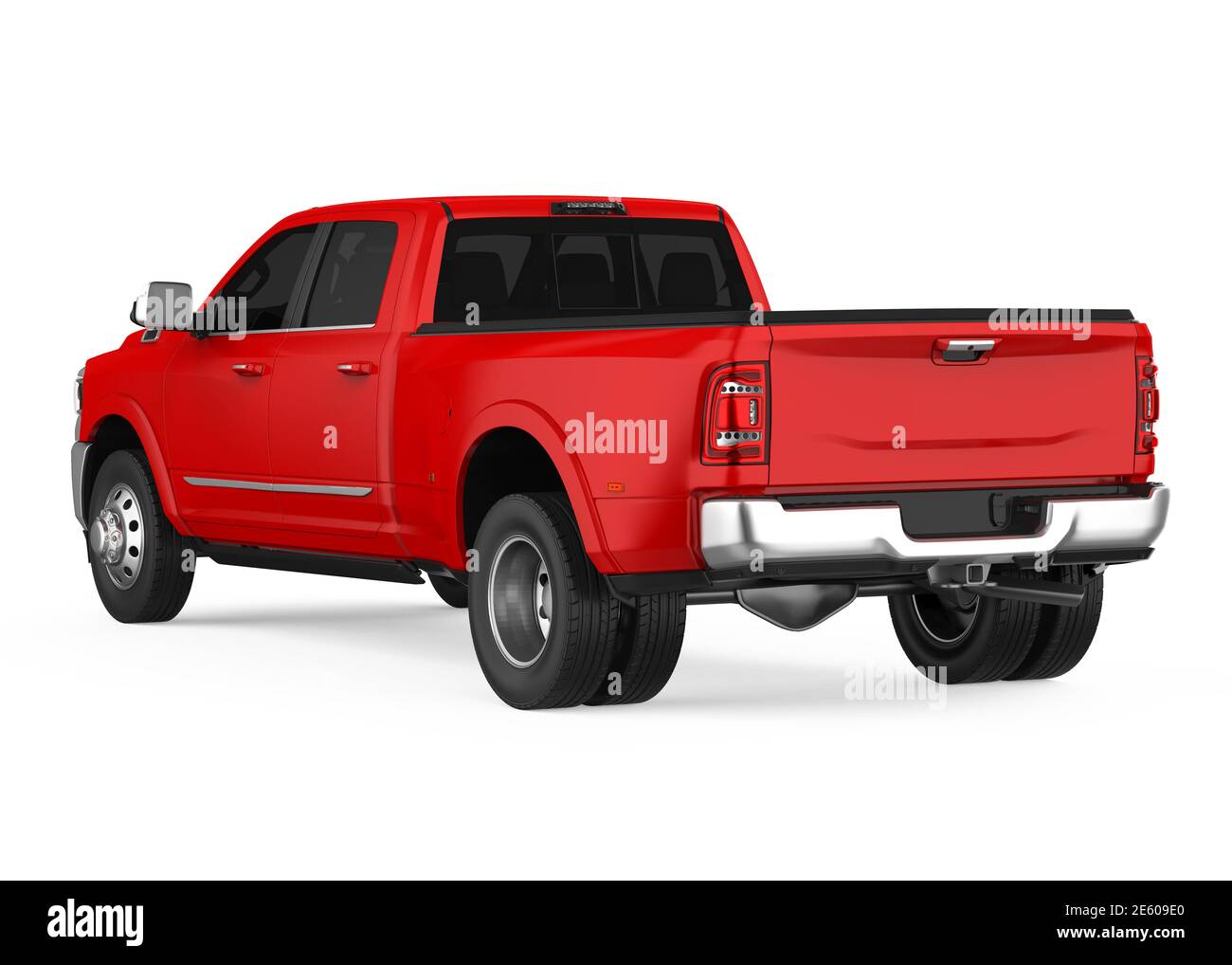 Red Pickup Truck Isolated Stock Photo - Alamy