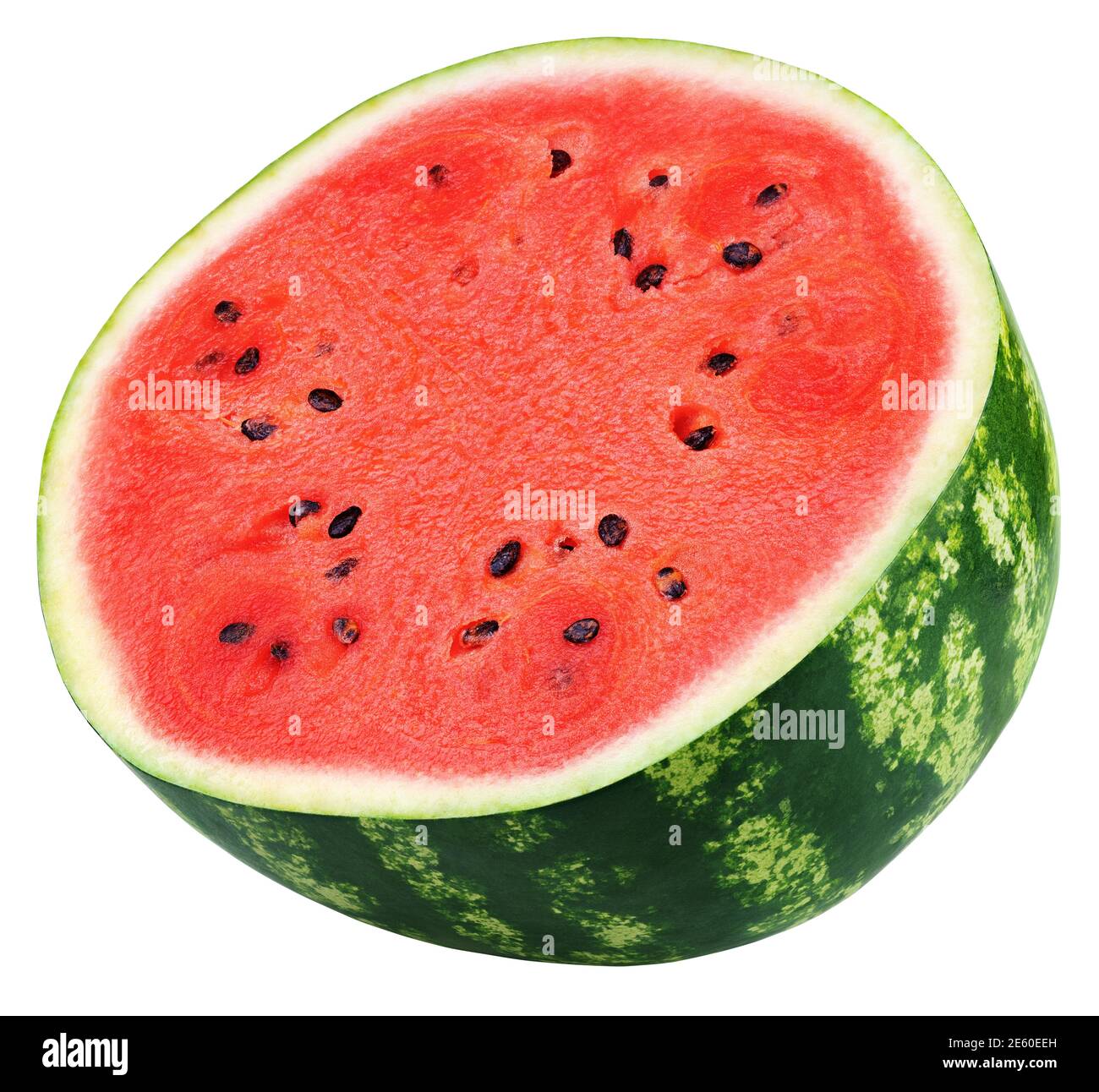 Watermelon half isolated on white background with clipping path ...