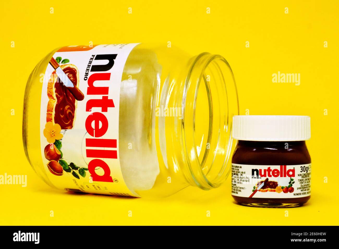 NUTELLA Jars, Hazelnut Spread with Cocoa. Nutella is a brand of ...