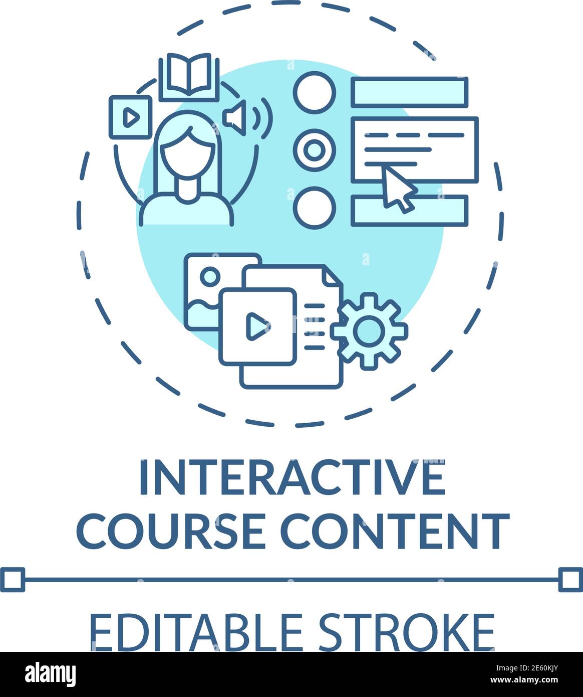 Interactive course content concept icon Stock Vector Image & Art - Alamy